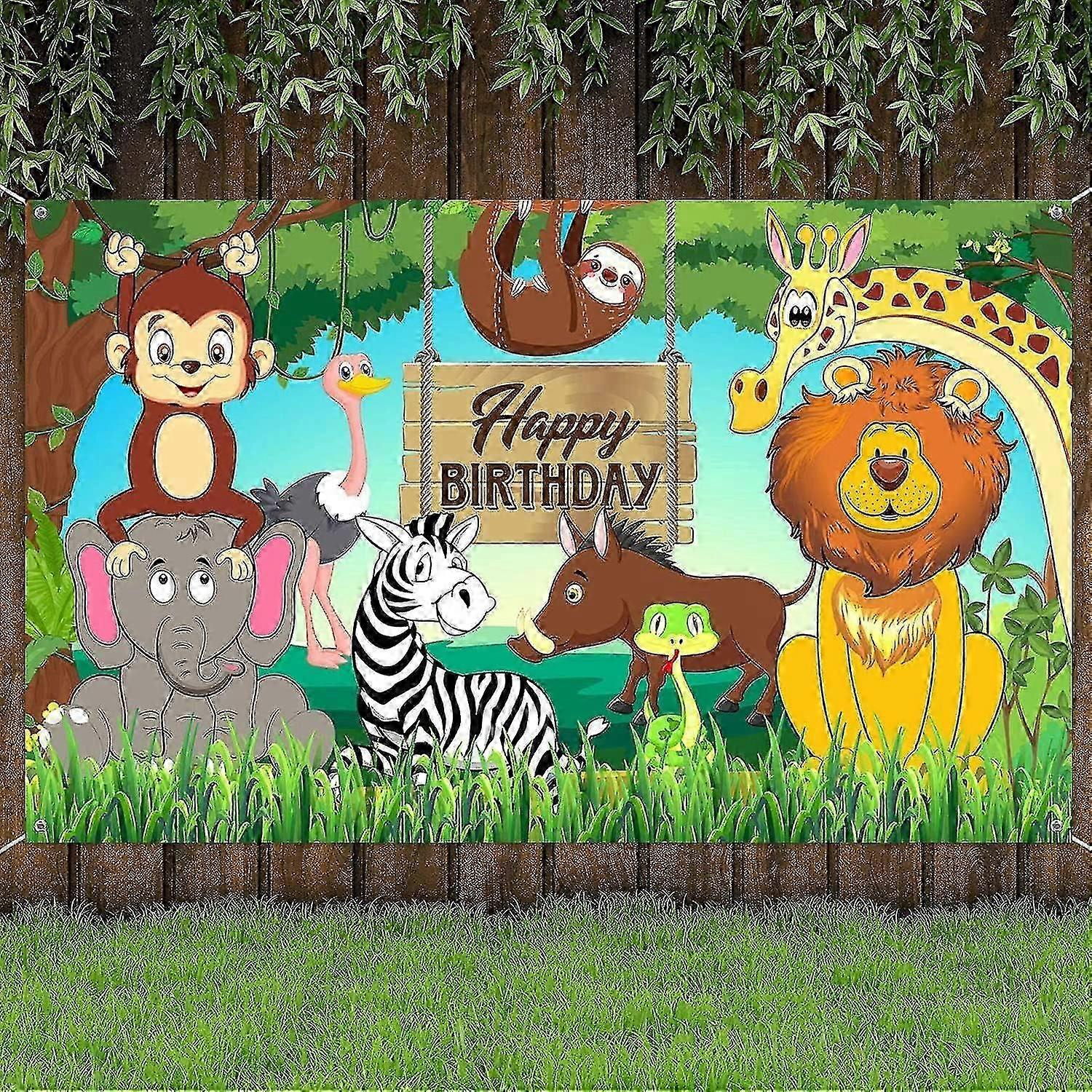 Jungle Animal Theme Birthday Party Decorations, Large Safari Animal ...
