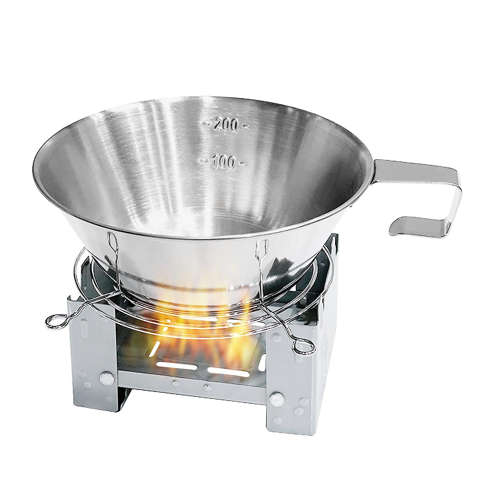 3Pcs camping cookware mess kit stainless steel bowl cup with solidified ...