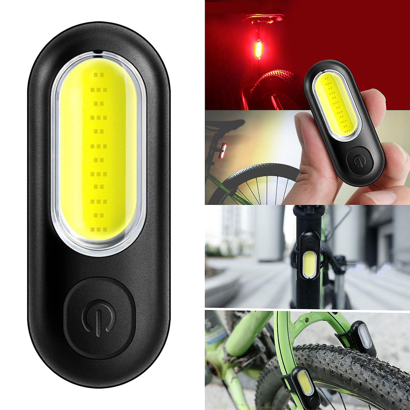 Bike Tail Light Usb Charging Bicycle Cob Lamp Safety Warning Light ...