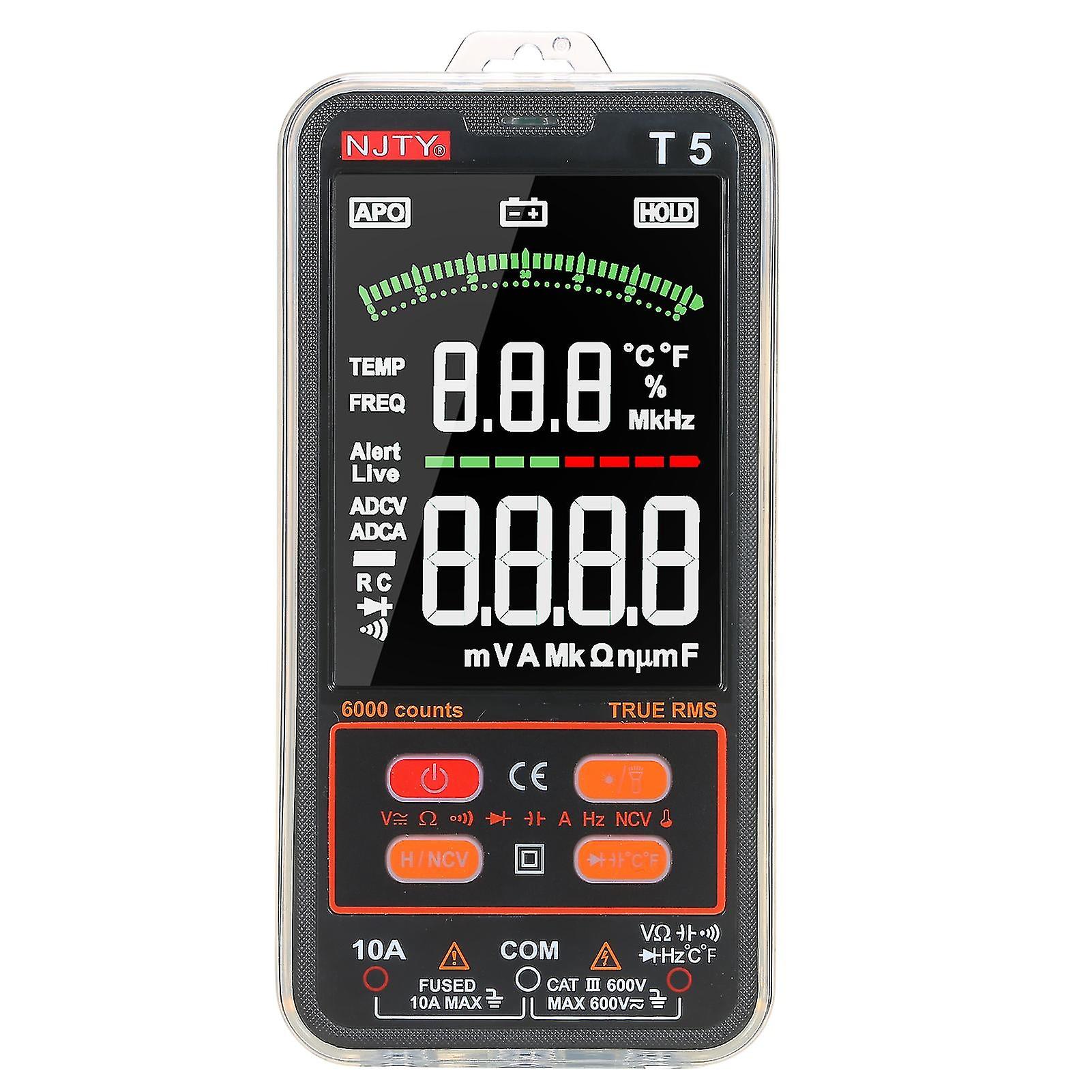 T5 6000 counts true rms multimeter digital universal tester 3.8-inch ...