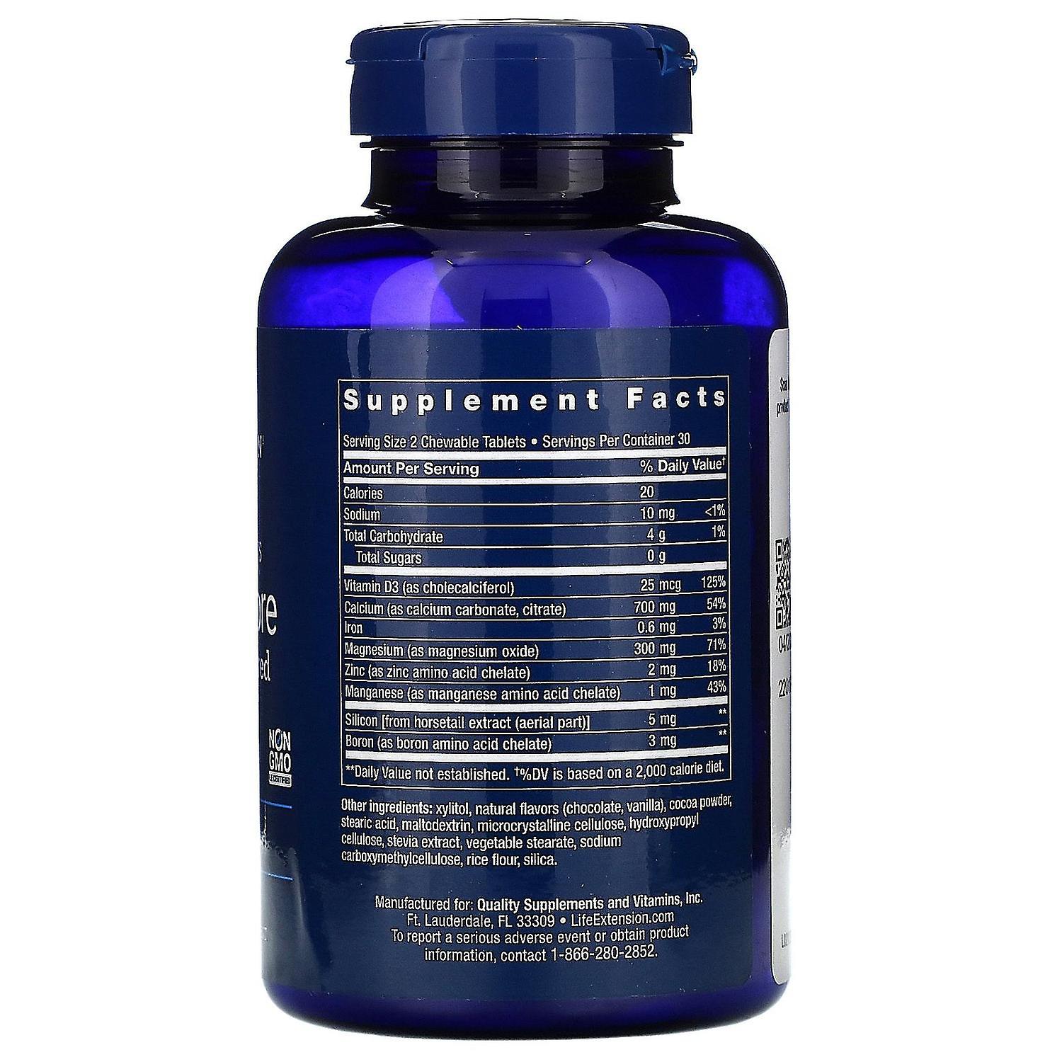 Life Extension, Bone Restore, Sugar-Free, Chocolate Flavored, 60 ...