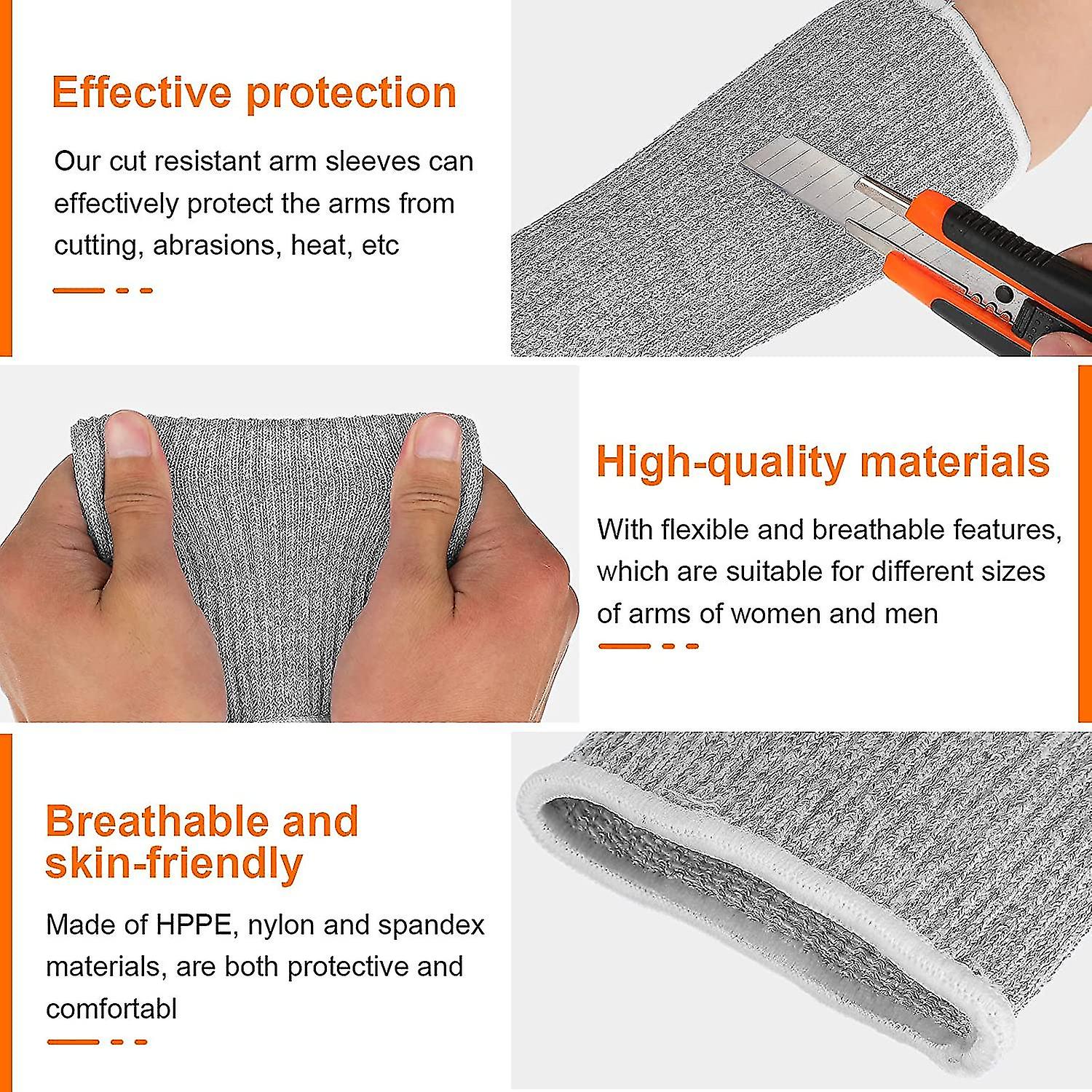 4 Pairs Of Arm Guards For Thin Skin And Bruising Cut And Burn Heat ...