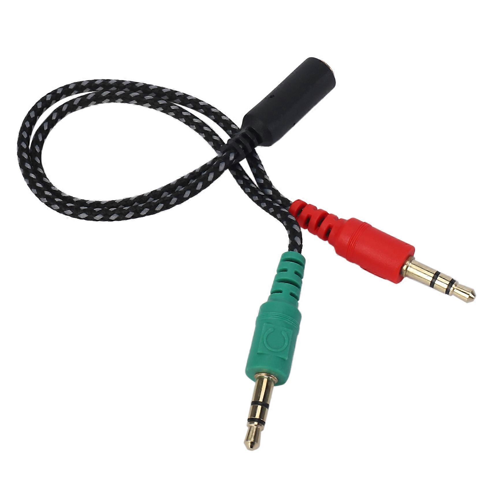Headphone Splitter for Computer, Earphone Adapter for PC Audio & Mic, 3 ...