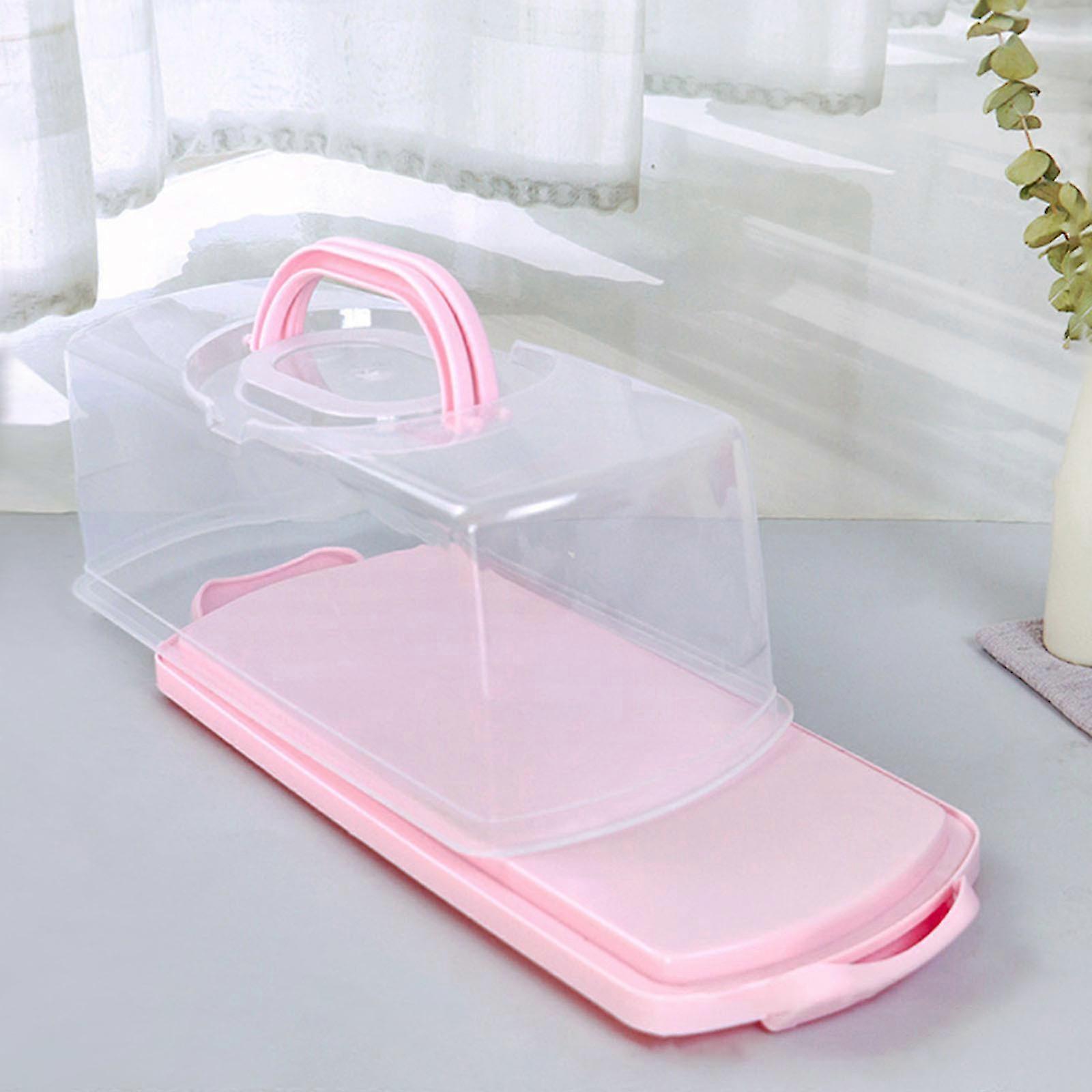 Cake Transport Box Rectangular In Green With Double Carry Handle For ...