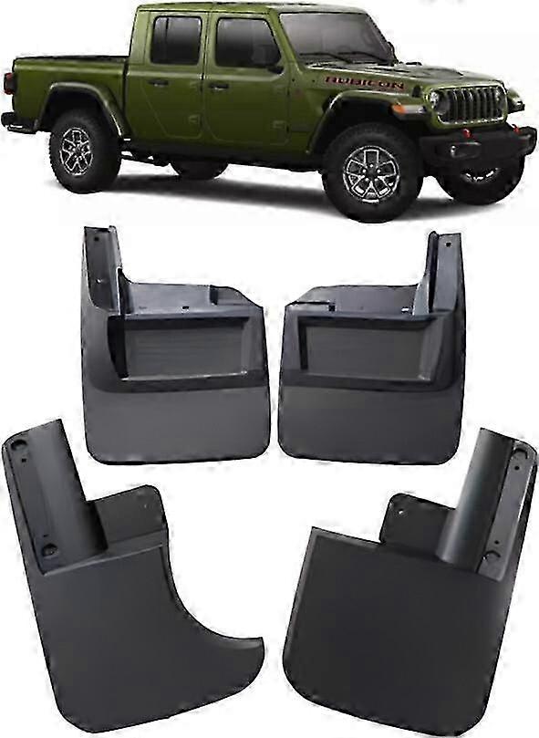 Front & Rear Splash Guard Mud Flaps For 2020-2024 Jeep Gladiator ...