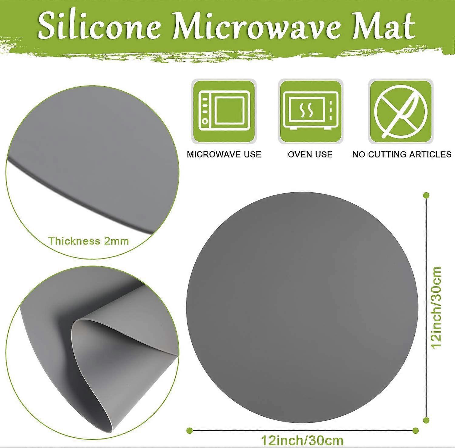 2 Pcs 30cm Silicone Microwave Mat Non-stick Oven Mat Microwave ...