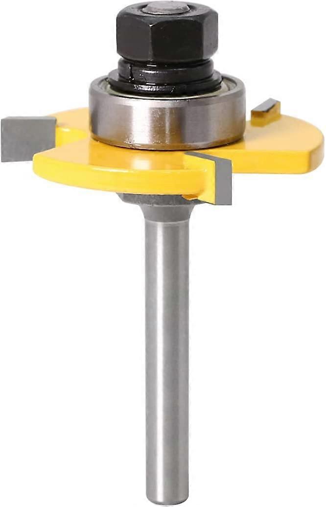 6MM Shank Matched Tongue and Groove Cutter Set 3 Teeth T Shape | Fruugo UK