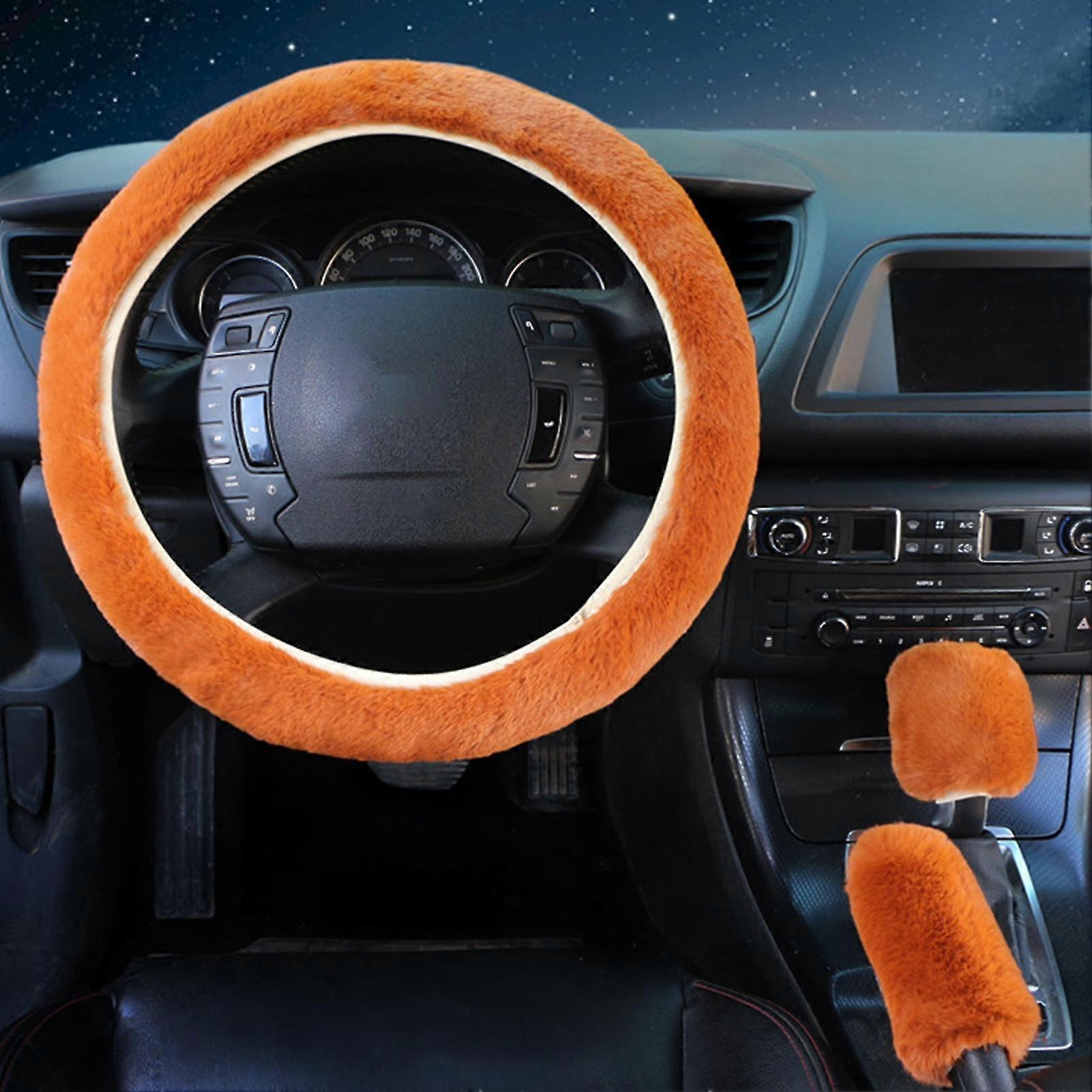 3Pcs/Set Car Steering Wheel Cover Breathable Comfortable Easy to ...