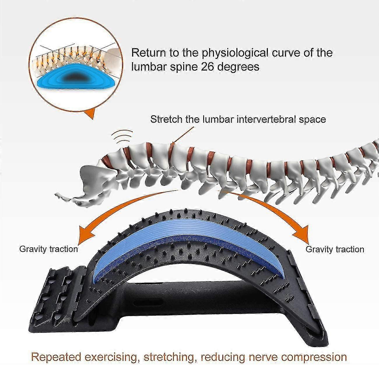 Back Magic Backrest Lower Lumbar Pain Acupuncture Back Massager Support ...