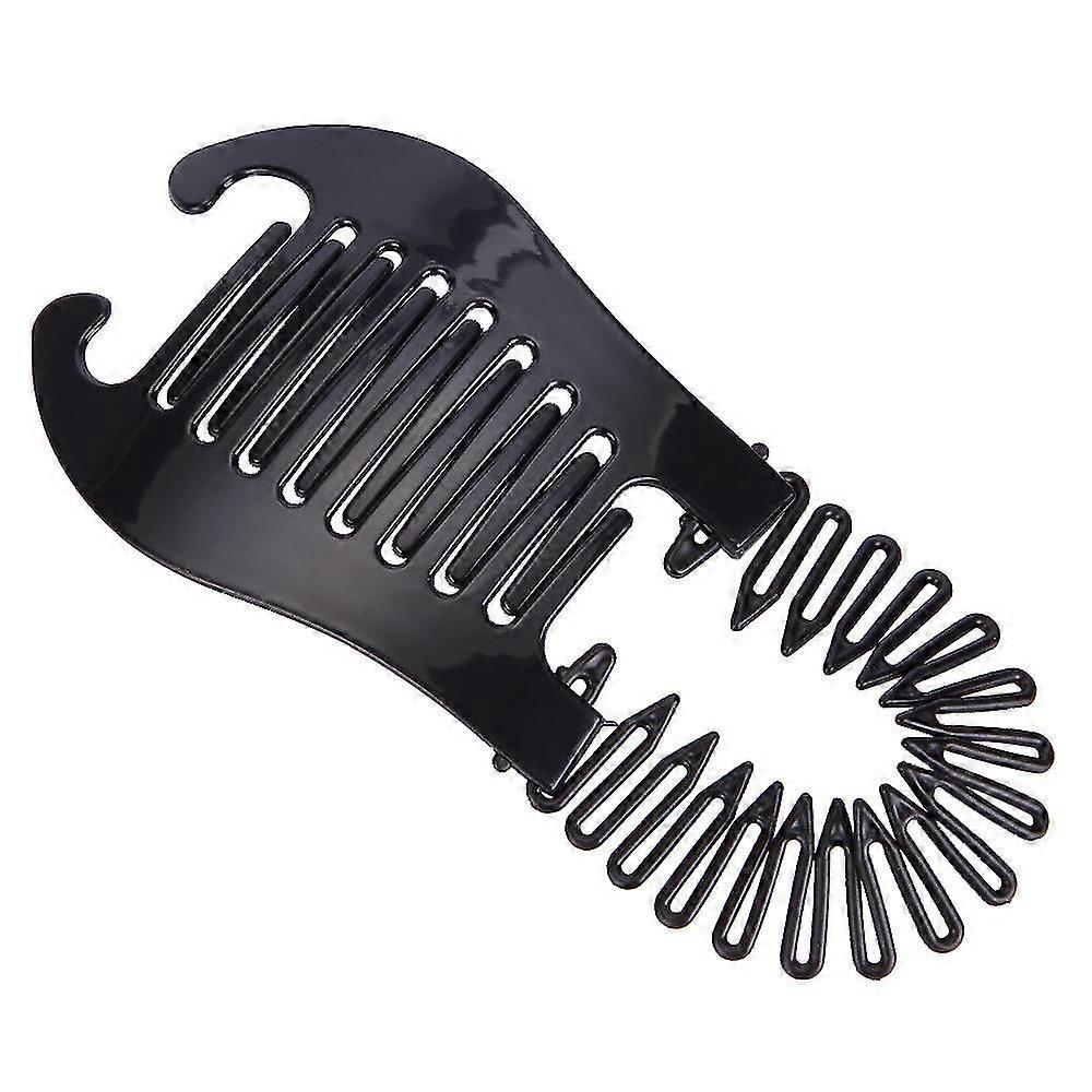 Elongated Stretching Ponytail Holder Comb Interlocking Banana Clip Two ...