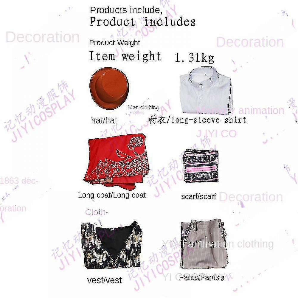 Wonka Cosplay Costume Wonka Costume Willy Wonka Performance Costume ...