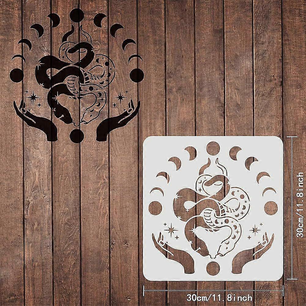 1pc Snake Drawing Painting Stencils Templates (11.8x11.8inch) Plastic ...