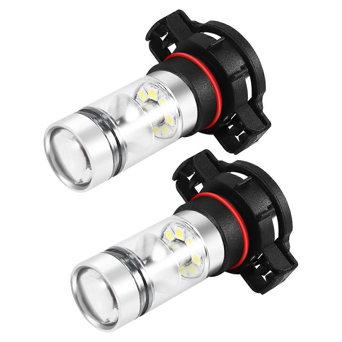 2x 5202 H16 PS24w High Power 100w 6000k Super White Led Fog Drl Lights ...