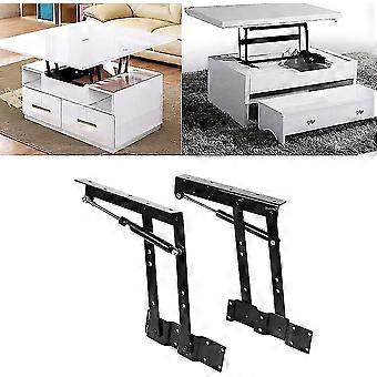 Pair Heavy Duty Steel Table Mechanism Folding Lift Black Lift Up Tray ...