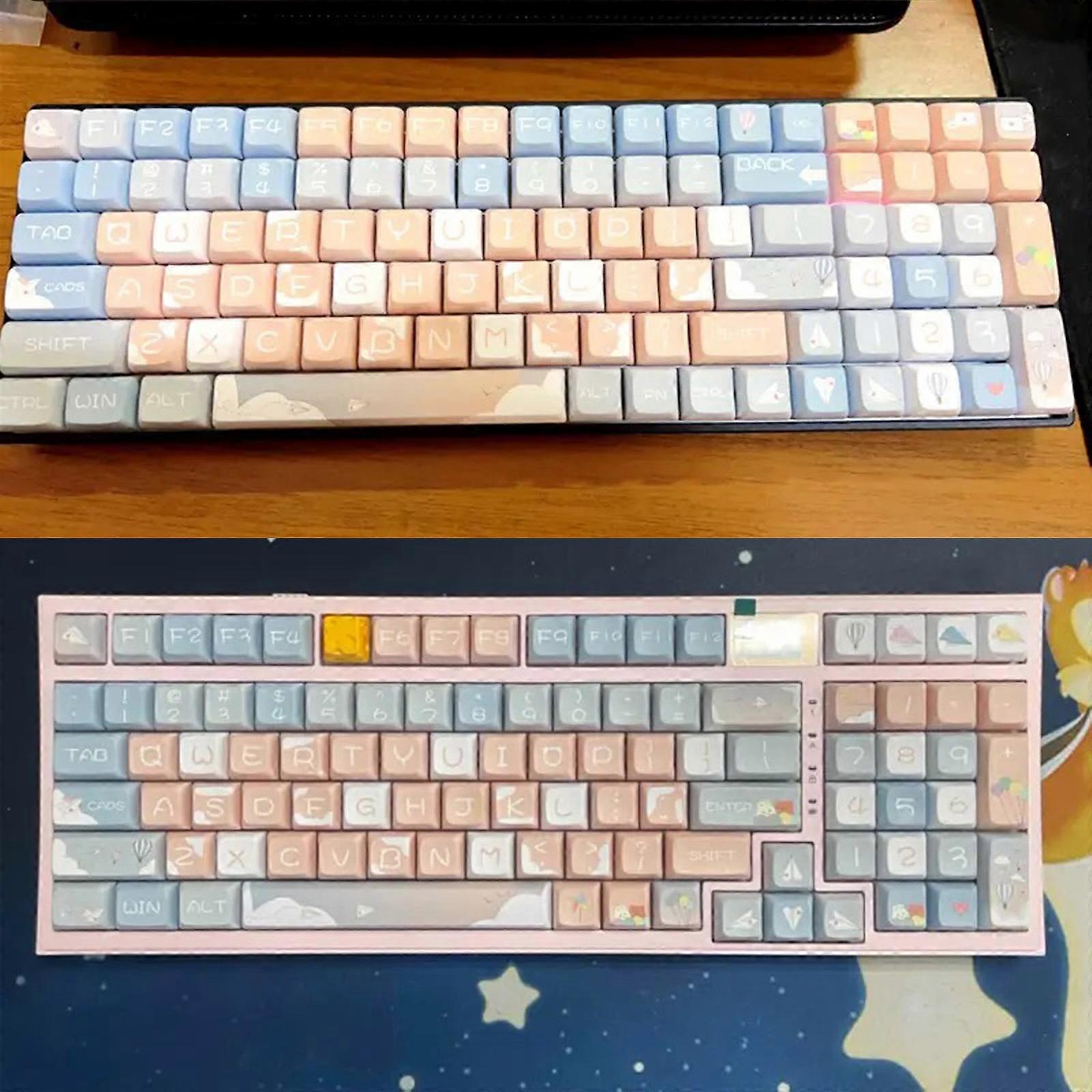 Thick PBT Keycaps 127PCS XDA Profile Paper Plane Theme Sublimations ...
