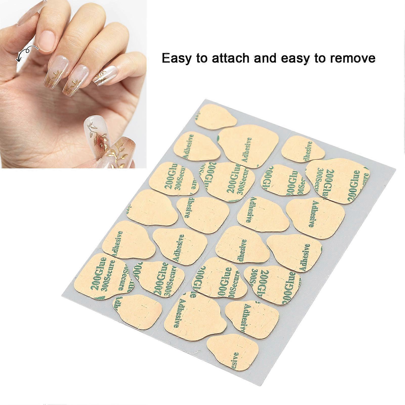 Nail Adhesive Tabs Double Sided Nail Glue Stickers 50 Sheets, Strong ...