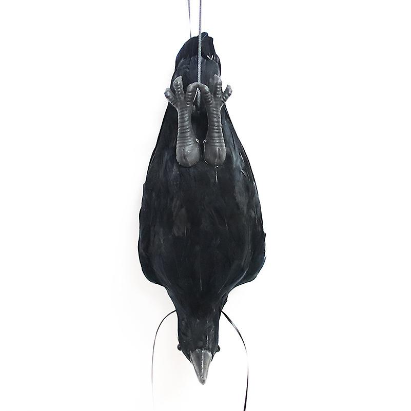 Simulation Hanging Dead Crow Decoy Halloween Props Outdoor Scarecrow ...
