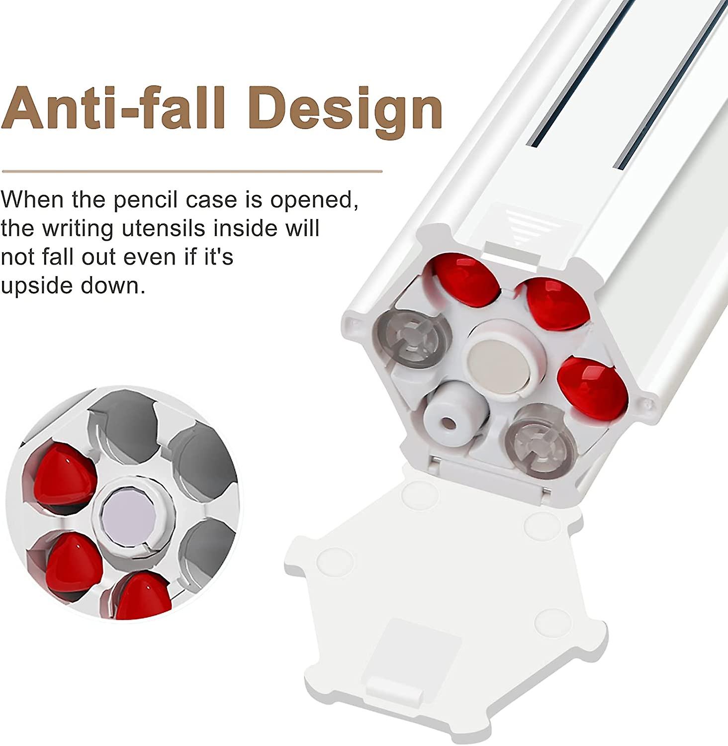 Portable Pencil Case Stationery Set Multifunction Unique Push Slider ...