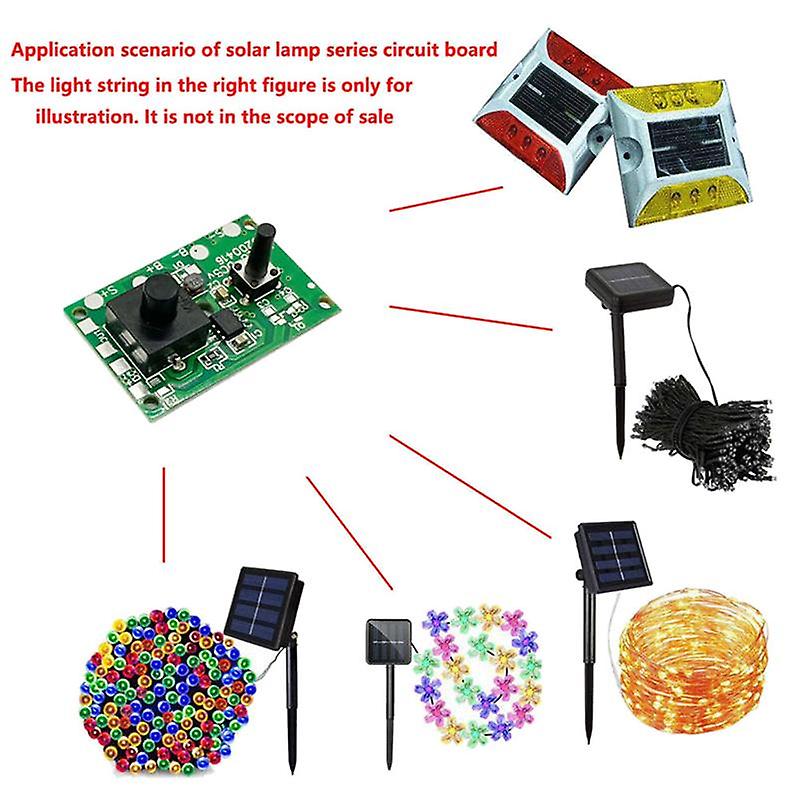 1.2v Solar Lamp String Control Board Circuit Board With Switch Solar ...