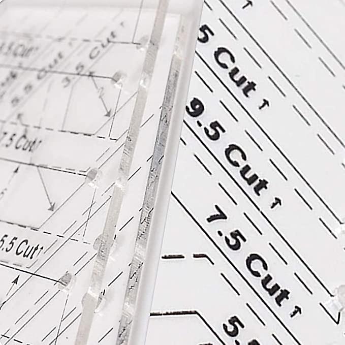 4 Pieces Transparent Sewing Ruler, DIY Sewing Ruler, Quilting Templates ...