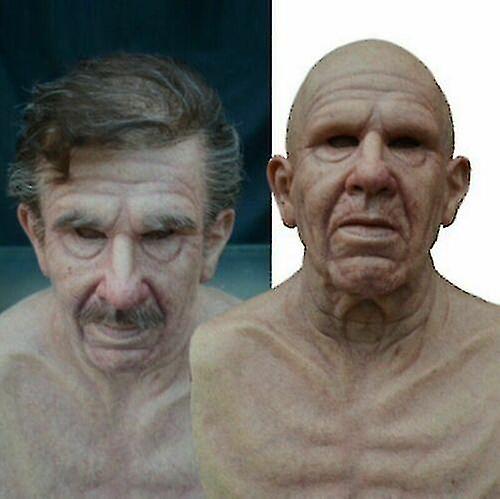 Latex Old Man Mask Male Disguise Cosplay Costume Halloween Realistic ...