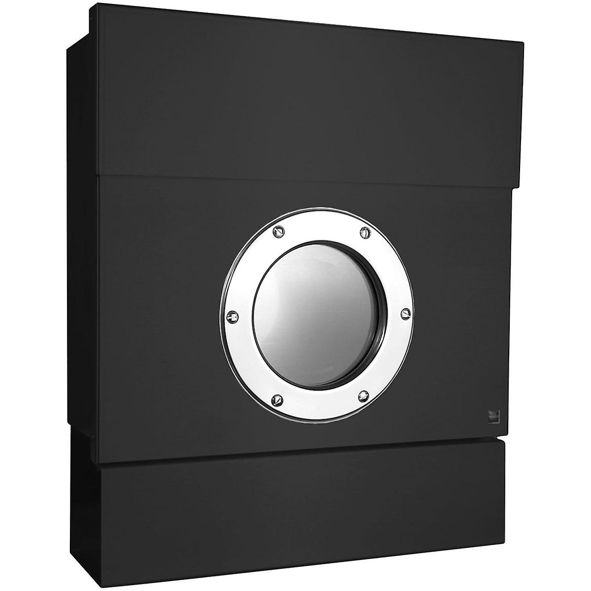 Letterman 2 RADIUS design mailbox with newspaper role black (RAL 9005 ...