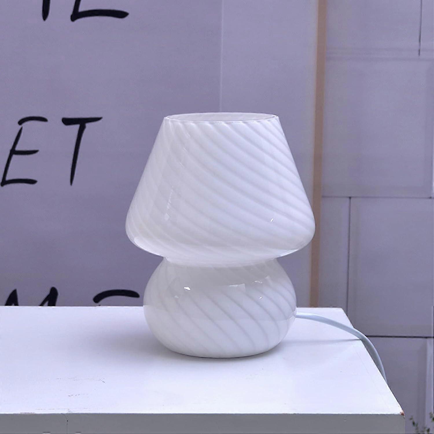 Mushroom-shaped glass bedside lamp, translucent table lamp Modern ...