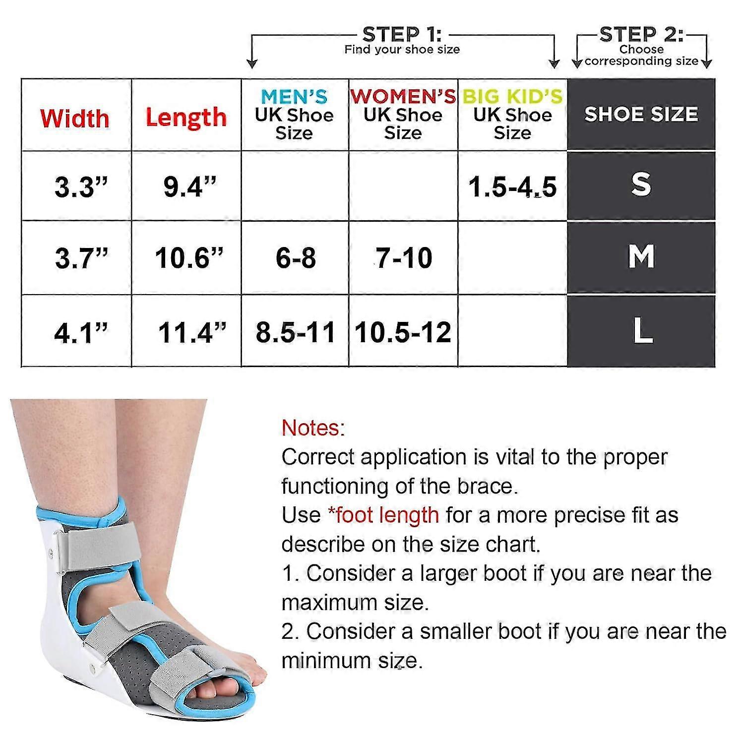 Ankle Support Stabilizer Brace Foot Drop Support Brace, Walking Boot ...