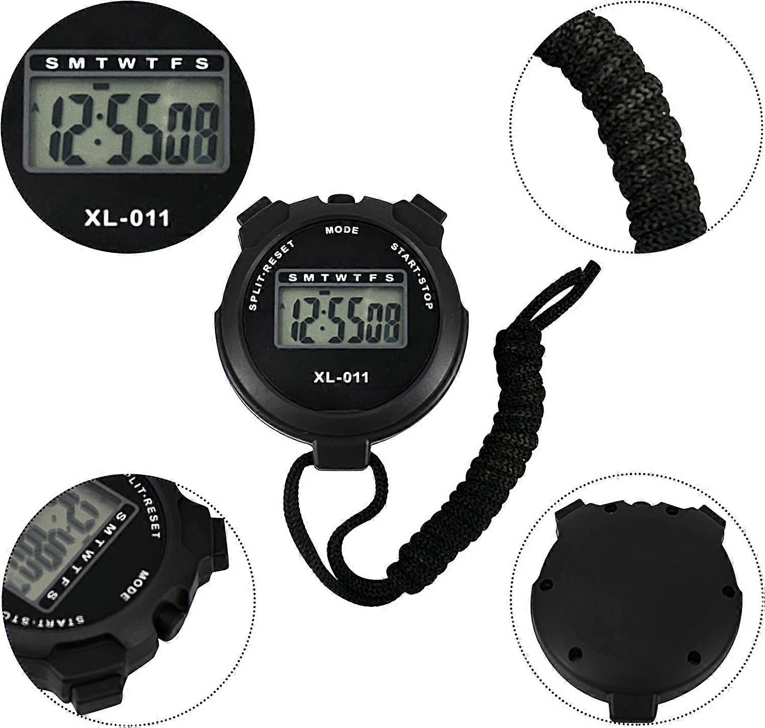 Digital Sports Stopwatch Timer Stopwatch Large Display Interval Training Timer Outdoor Split ...