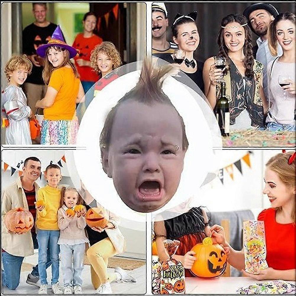 Creepys Hilarious Latex Head Mask Novelty Realistics Crying Baby Mask ...