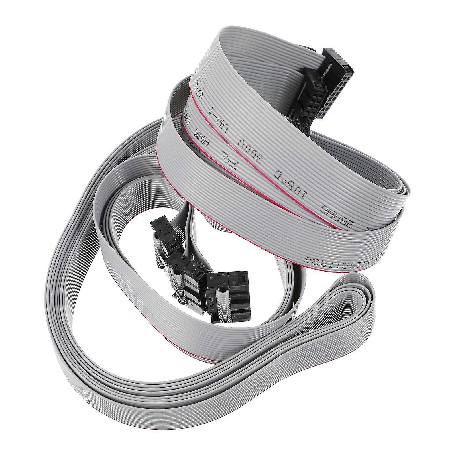 4pcs IDC Wire Flat Ribbon Cable Connector 16 Pin 2.54mm Pitch 1m Length ...