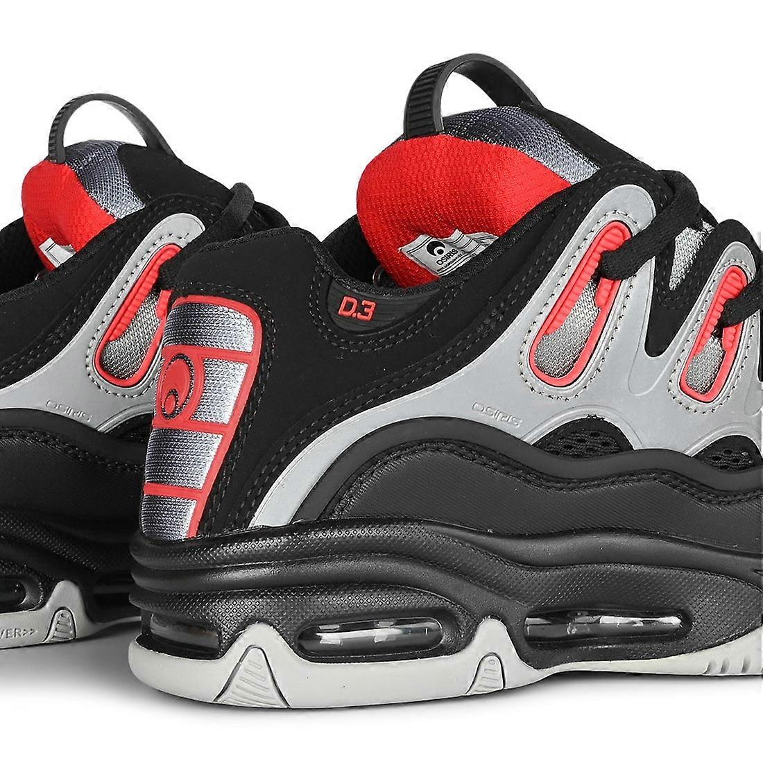 Osiris D3 2001 Skate Shoes - Black/Lt. Grey/Red | Fruugo UK