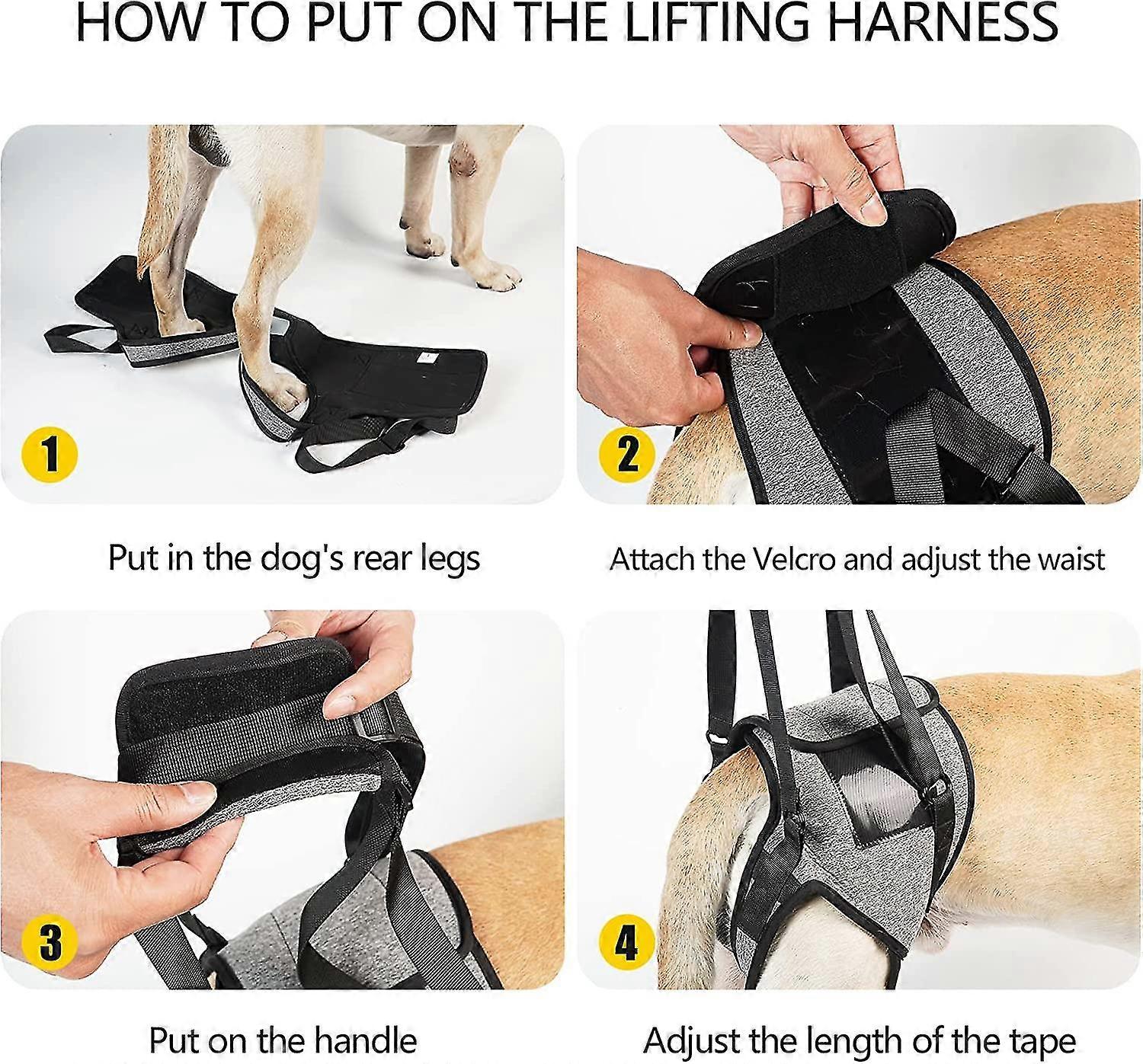 Dog Lift Harness Hind Leg Support, Large Dog Sling For Elderly Disabled ...