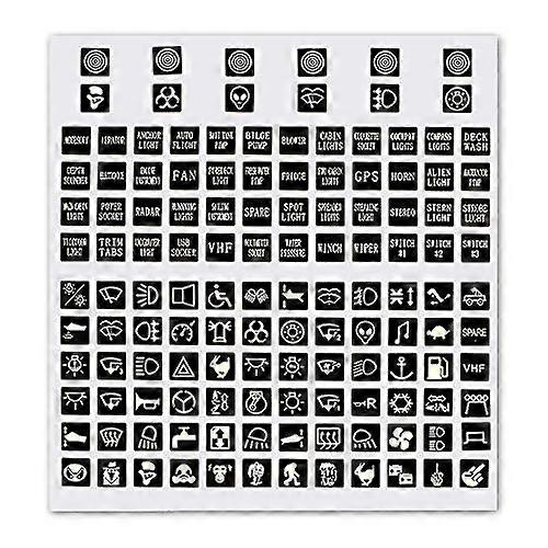 DIYWORK Luminous Car Sticker Switch Label PVC for Car Marine Truck ...