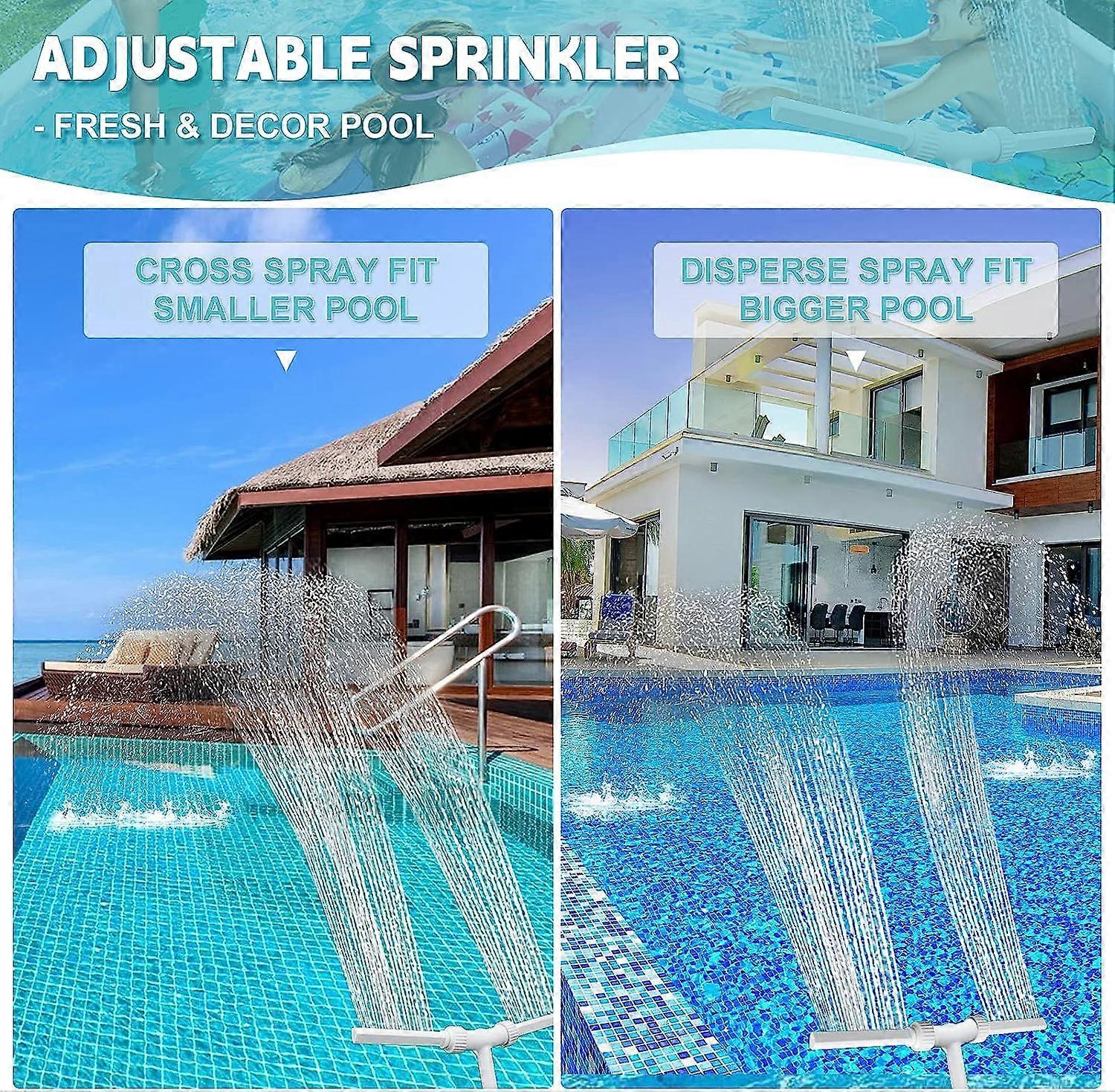 2 Heads Swimming Pool Fountain, Swimming Pool Decoration Waterfall ...