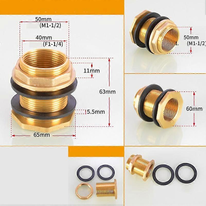 DWW-2 Pices DN40 Laiton Rservoir d'eau Tuyau d'eau Raccord Adaptateur ...