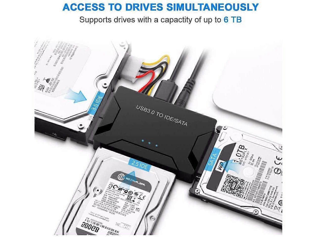 SATA / IDE to USB 3.0 Adapter, Hard Drive Reader for Universal 2.5 3.5 ...