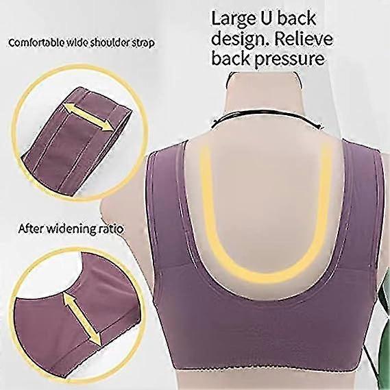 Bra Front Closure, Women's Bra, Front Snaps Button Bras No Underwire ...