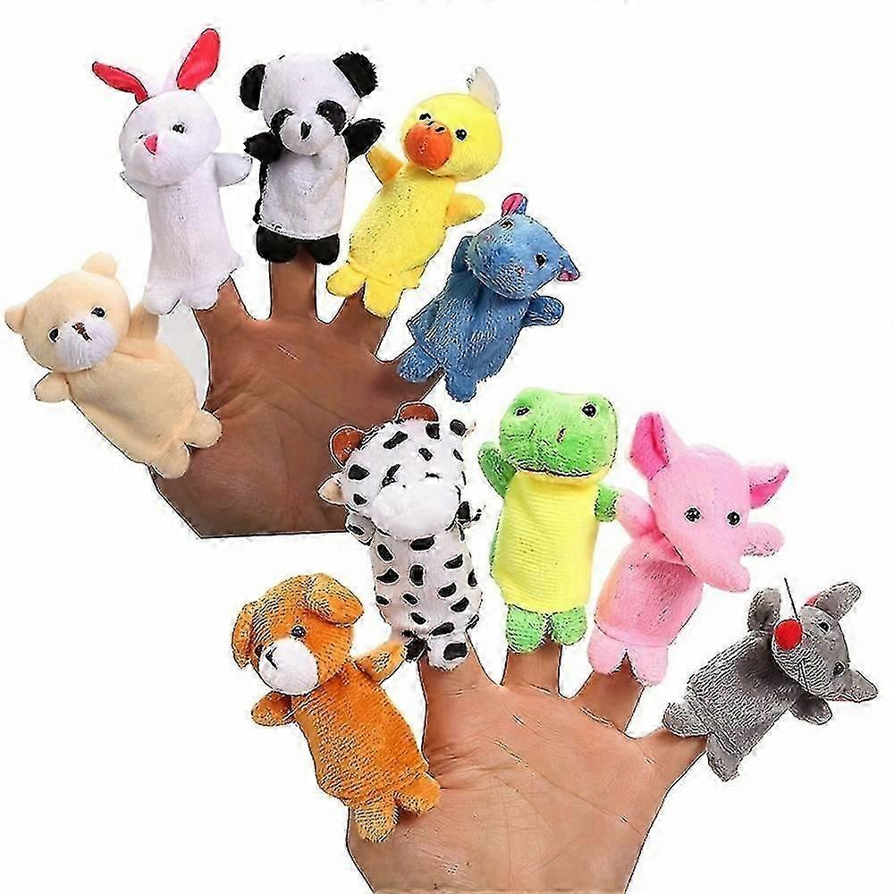 10 Pack Finger Puppets - Soft Plush Animals Finger Puppet Toys For Kids ...