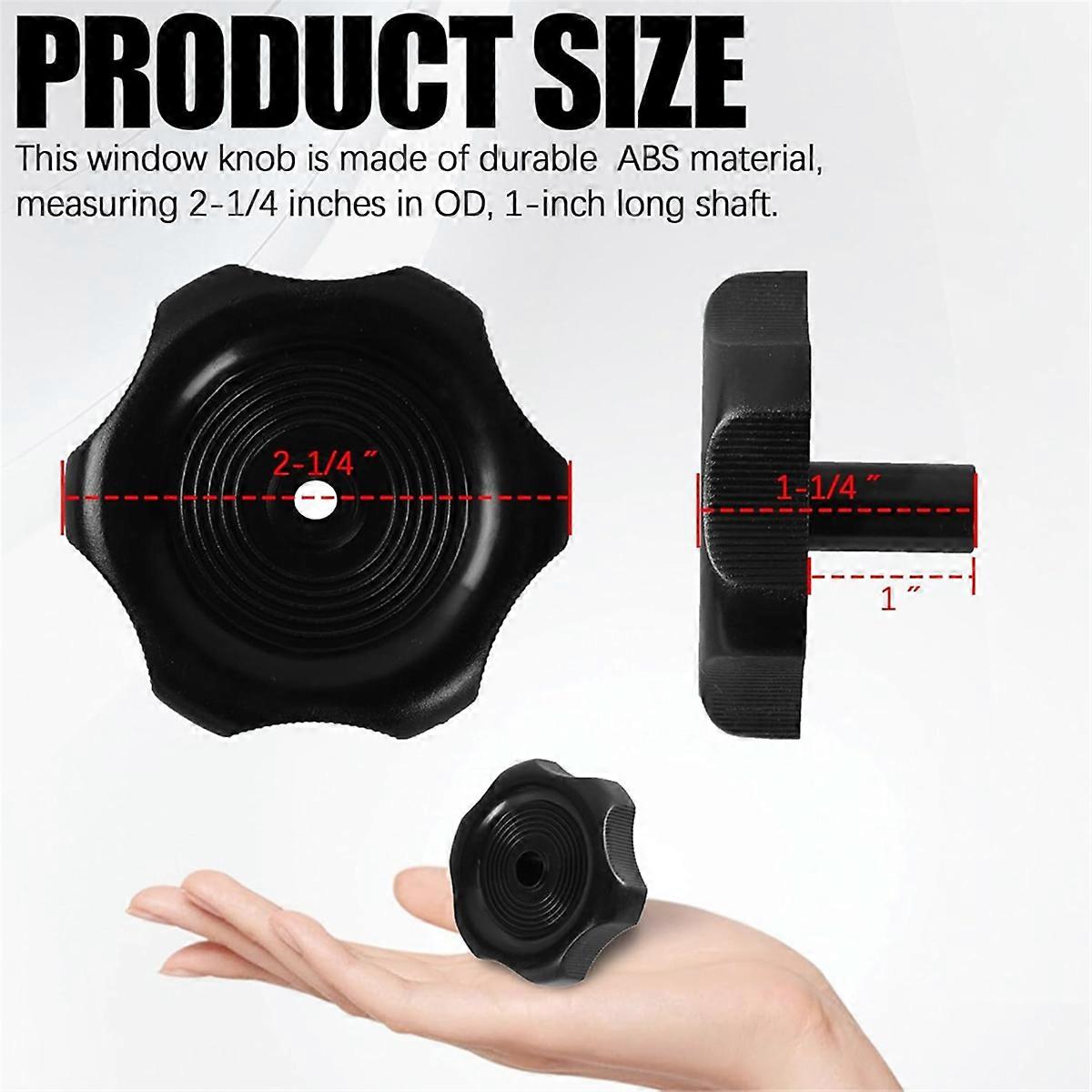 3 Pack Black 1inch Shaft RV Window and Vent Knob Interior Hardware ...