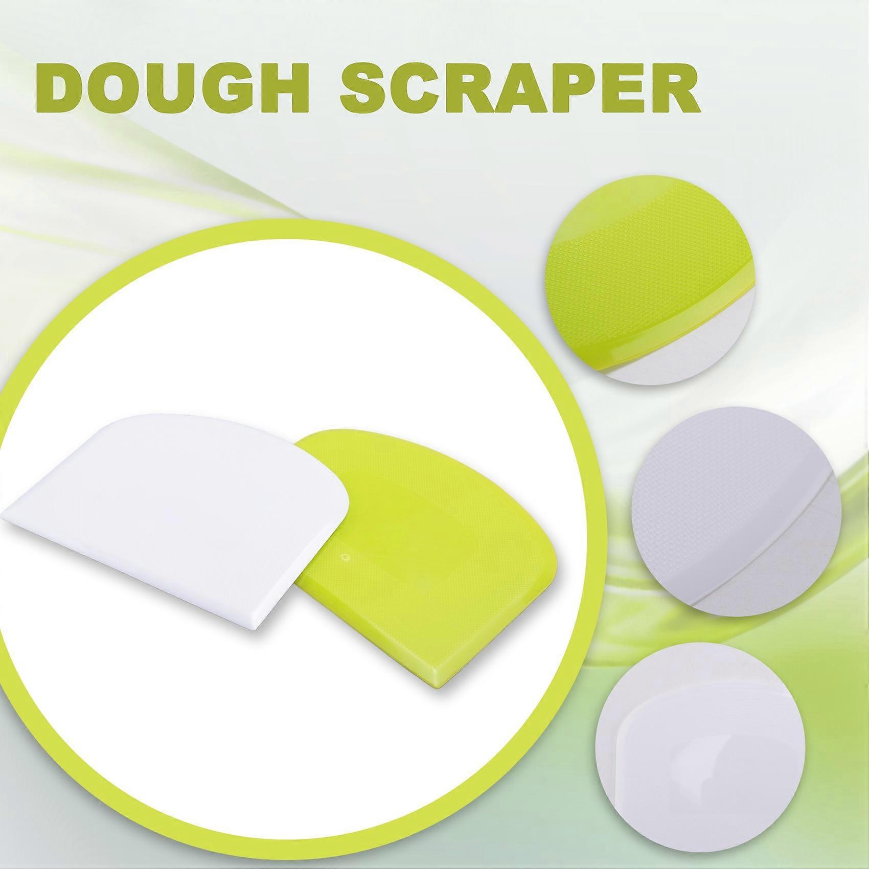 2 Pieces Dough Scraper Bowl Scraper Food-Safe Plastic Dough Cutter ...