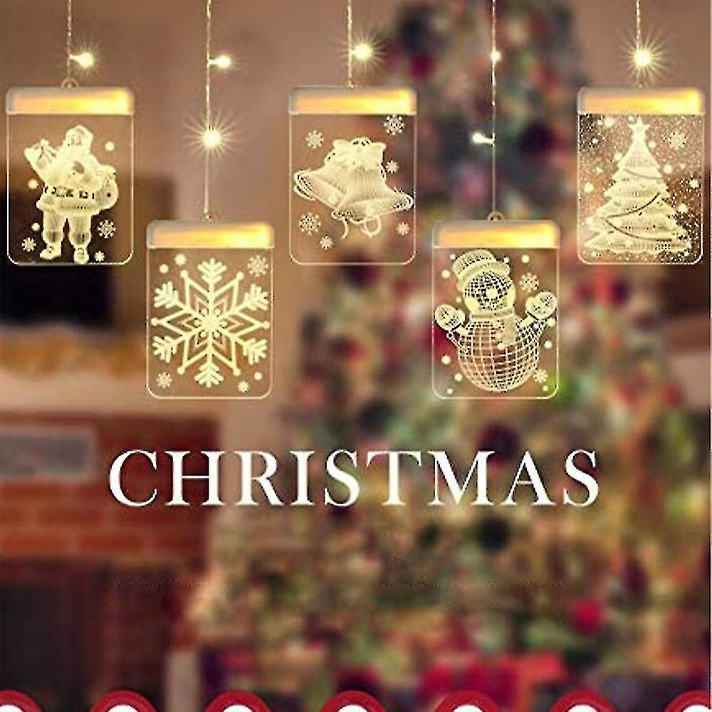 Christmas Decorative Window Light, Backdrop String Lights Compatible ...