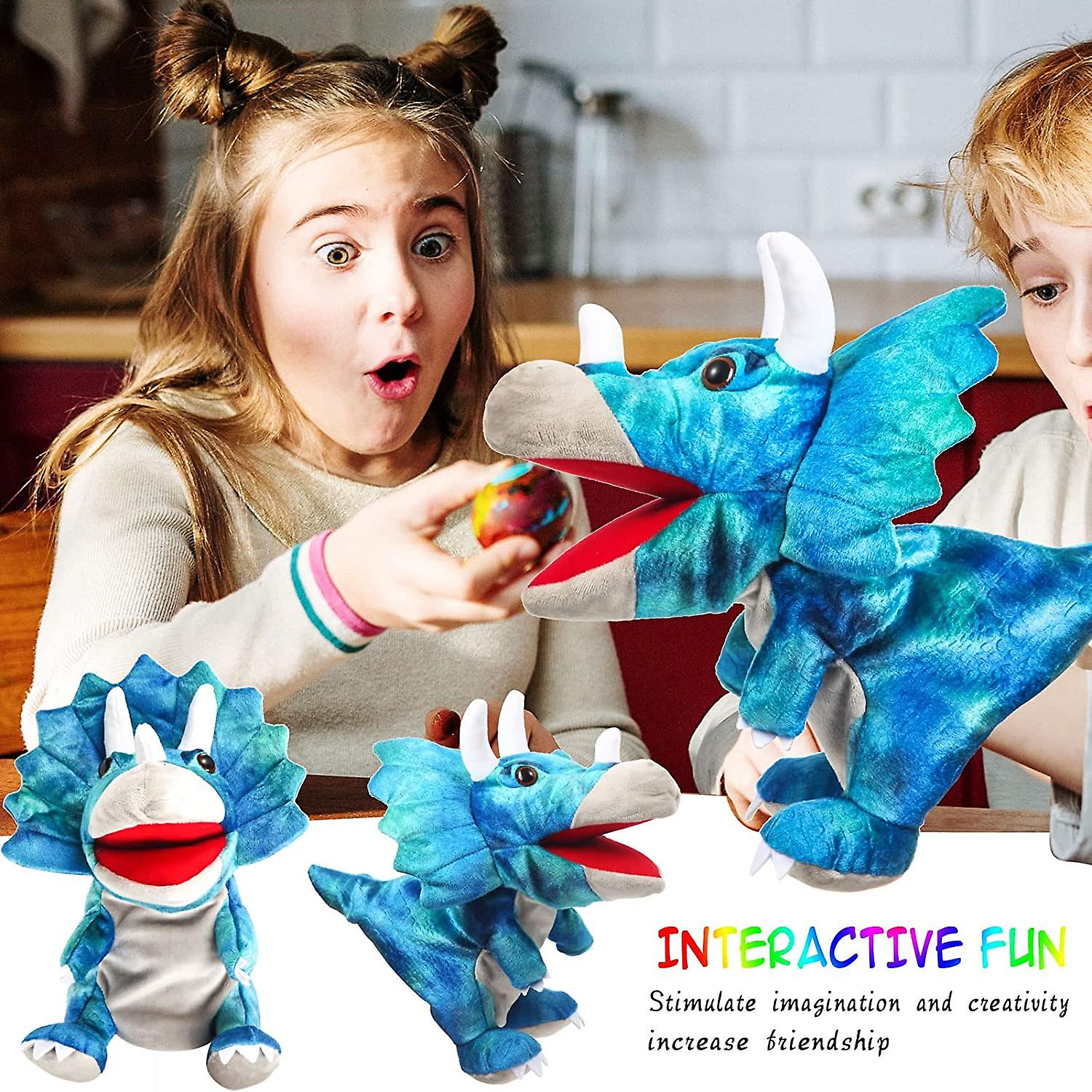 Animal Hand Puppets 11 Inch Sea Turtle Plush Dinosaur Animals Hand ...