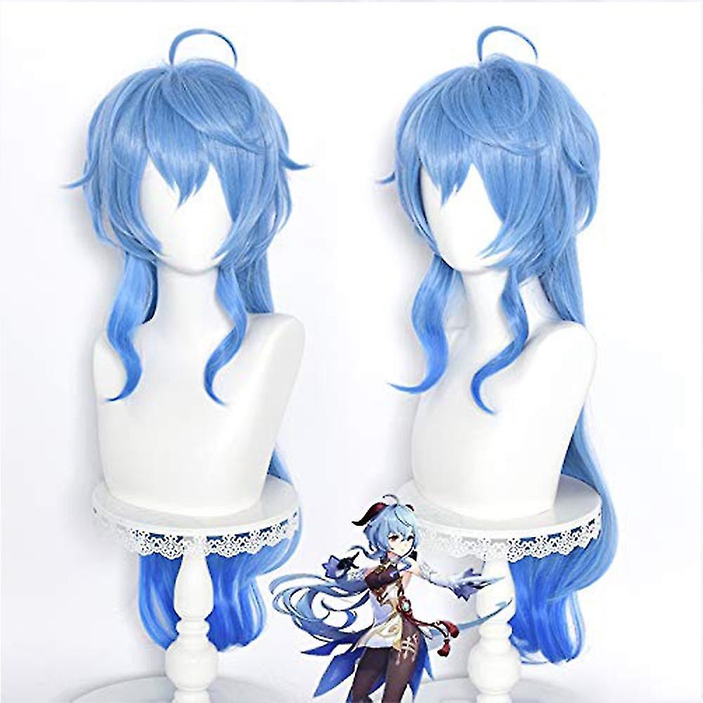 Game Genshin Impact Raiden Shogun Cosplay Wig Baal Wig Long Mixed Color ...