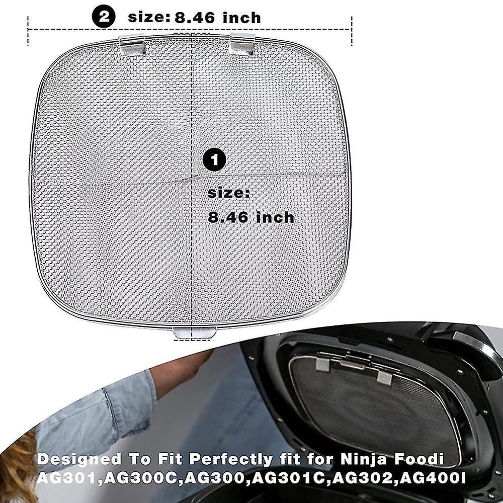 Stainless Steel Splatter Shield For Ninja Foodi Ag301, Accessories For ...