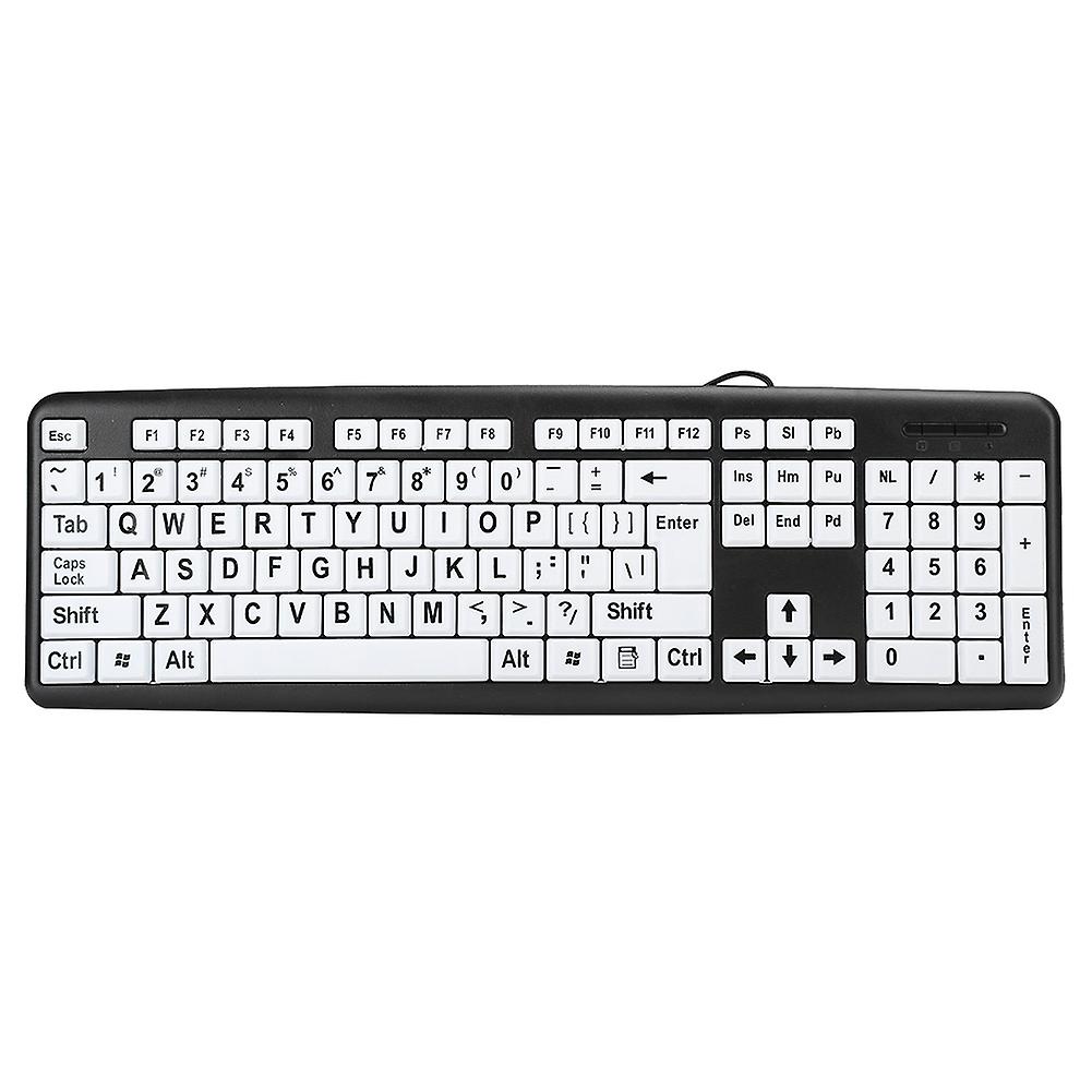 Large Letters USB Wi Low Vision Keyboard, Senior-Friendly with Keys ...