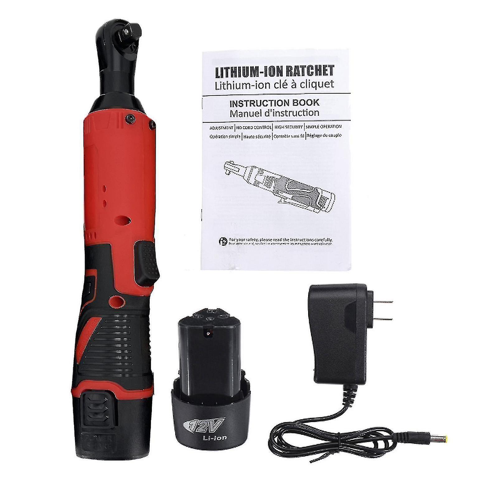 Cordless Electric Angle Wrench Tool 3/8' 12v 90 65nm Right Ratchet-hao ...