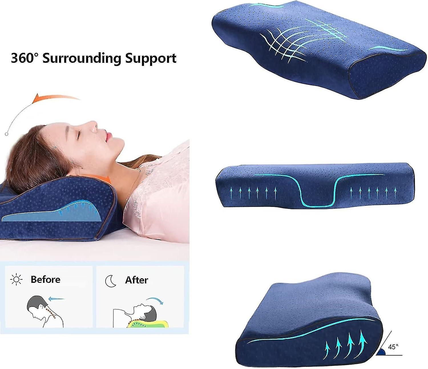 Orthopedic Neck Pillows For Pain Relief Sleeping Side Sleeper, Cervical ...