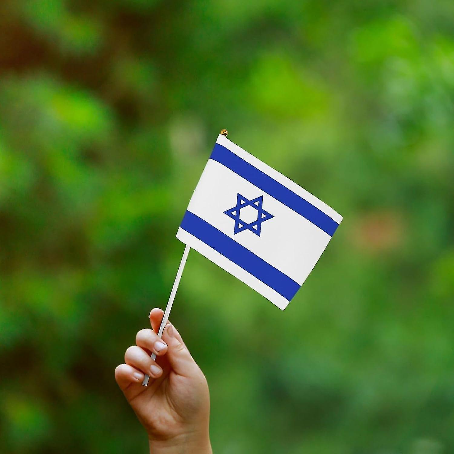 30 Pack Israel Mini Flag Bandera De Israeli Jewish Stick Flags Hand ...
