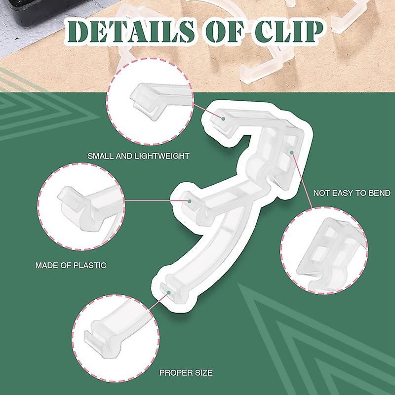 20 Pieces 2 Inch Valance Clips Clear Mini Blind Clips Hidden Window Valance Clips for Wood or ...